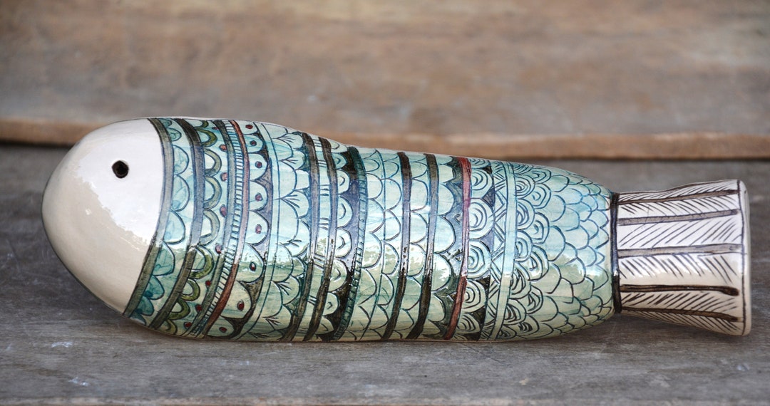 Hand-made Ceramic Fish ,ceramic Tile,ceramic Decoration,hanging ...