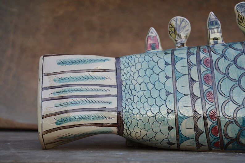 The City Guard,hand-made Ceramic Fish ,ceramic Tile,ceramic Decoration,hanging Decoration,one of ...