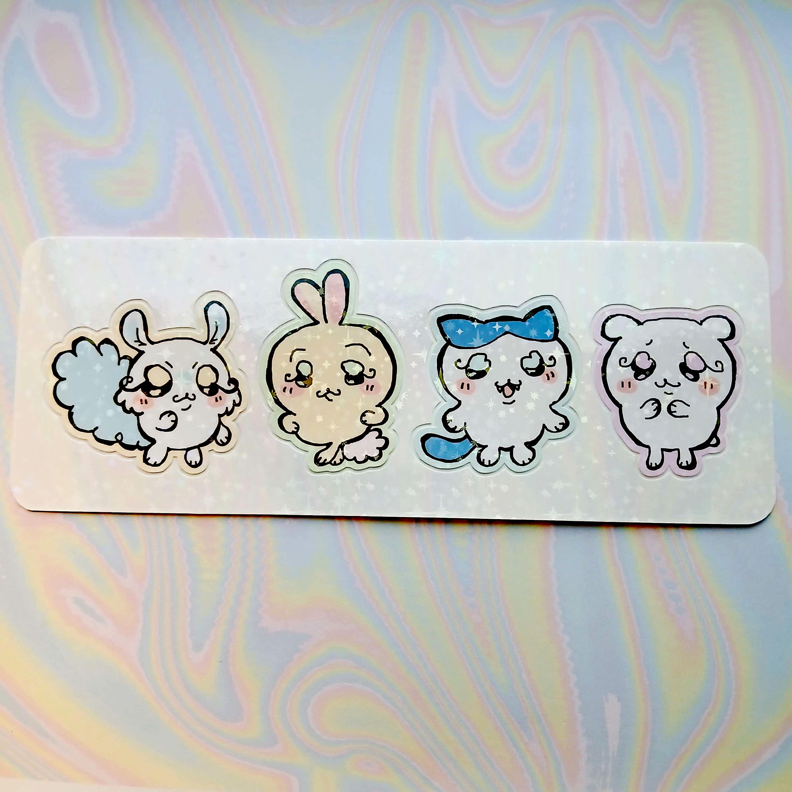 Chiikawa | Sparkly Holographic Sticker Sheet - Etsy