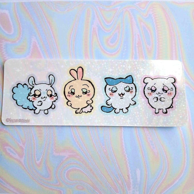Chiikawa | Sparkly Holographic Sticker Sheet - Etsy