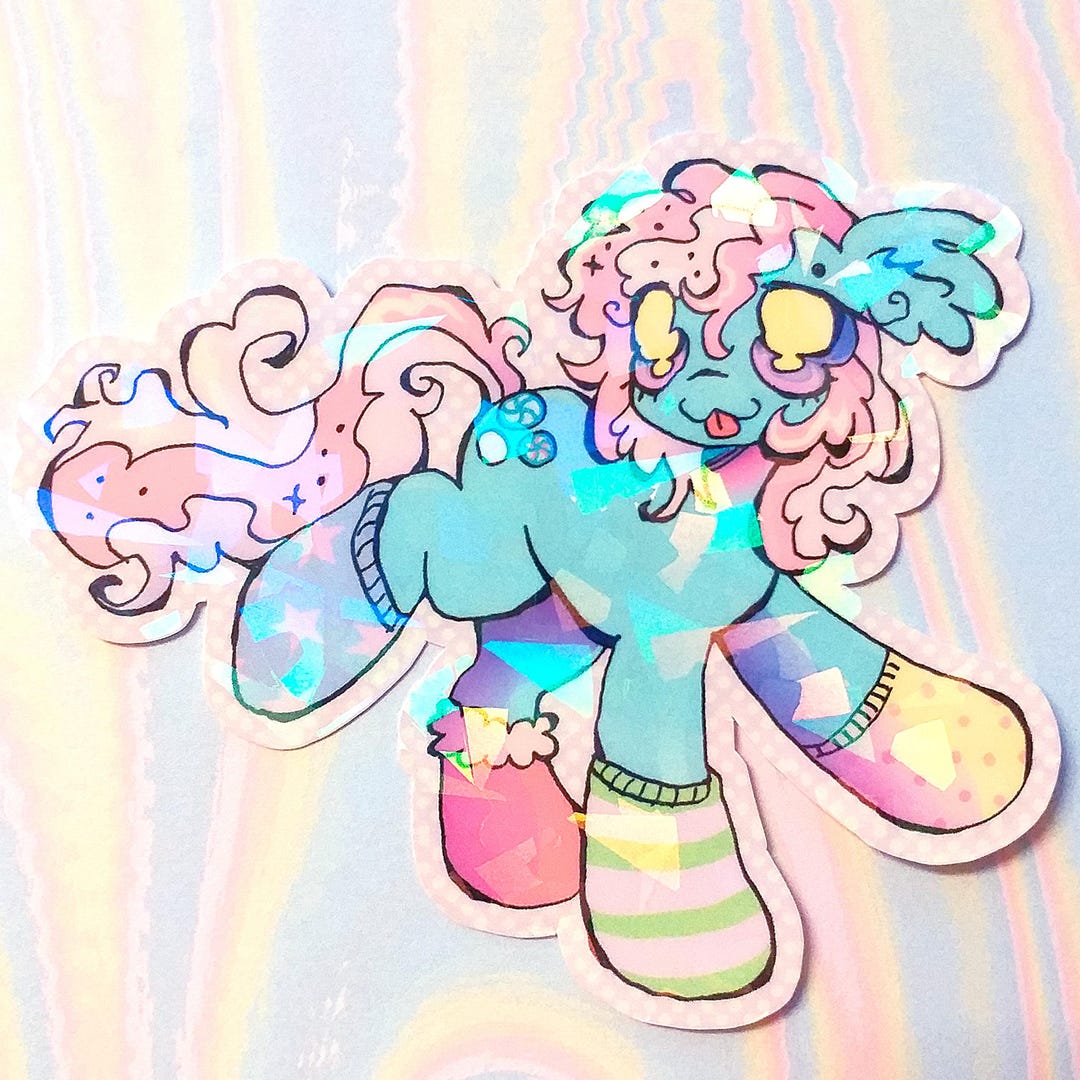 Minty Sparkly Holo Vinyl Sticker - Etsy