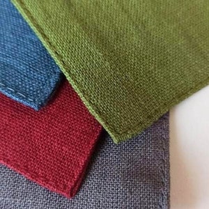 Linen Coasters. Linen Coasters Setnatural Linen Fabric - Etsy