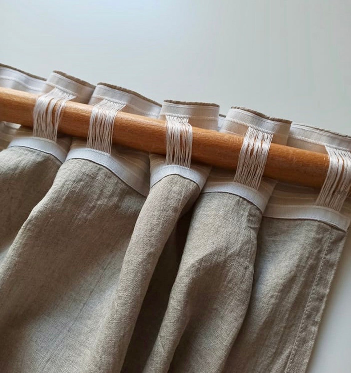 Linen Curtain, Washed Linen Curtain Panel, Linen Curtain, Custom ...