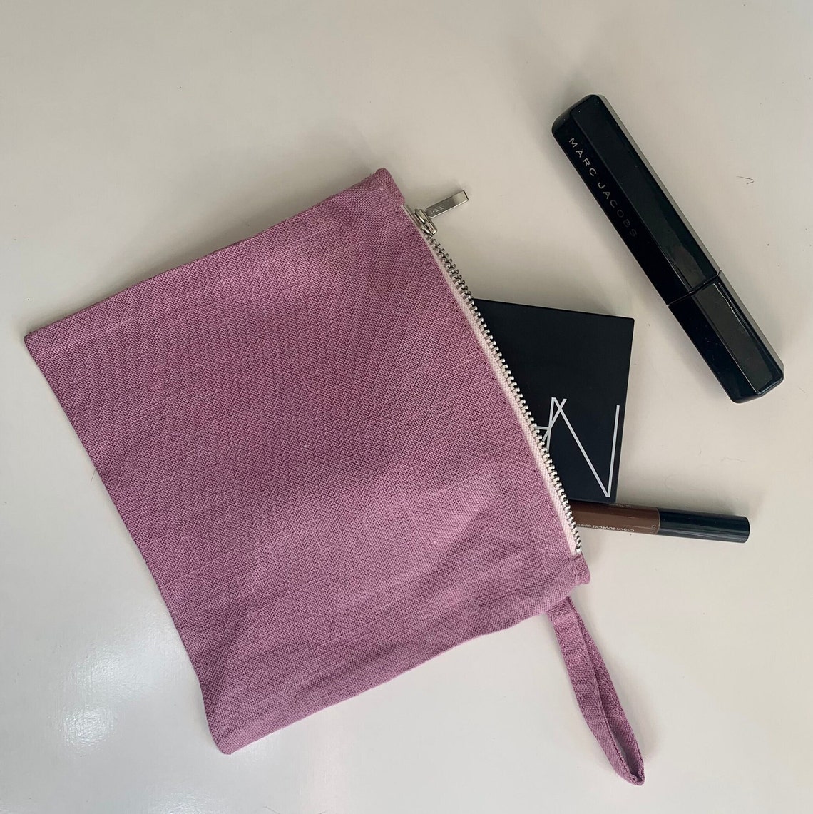 Linen Makeup Bag Washed Linen linen Make-up Pouch linen - Etsy