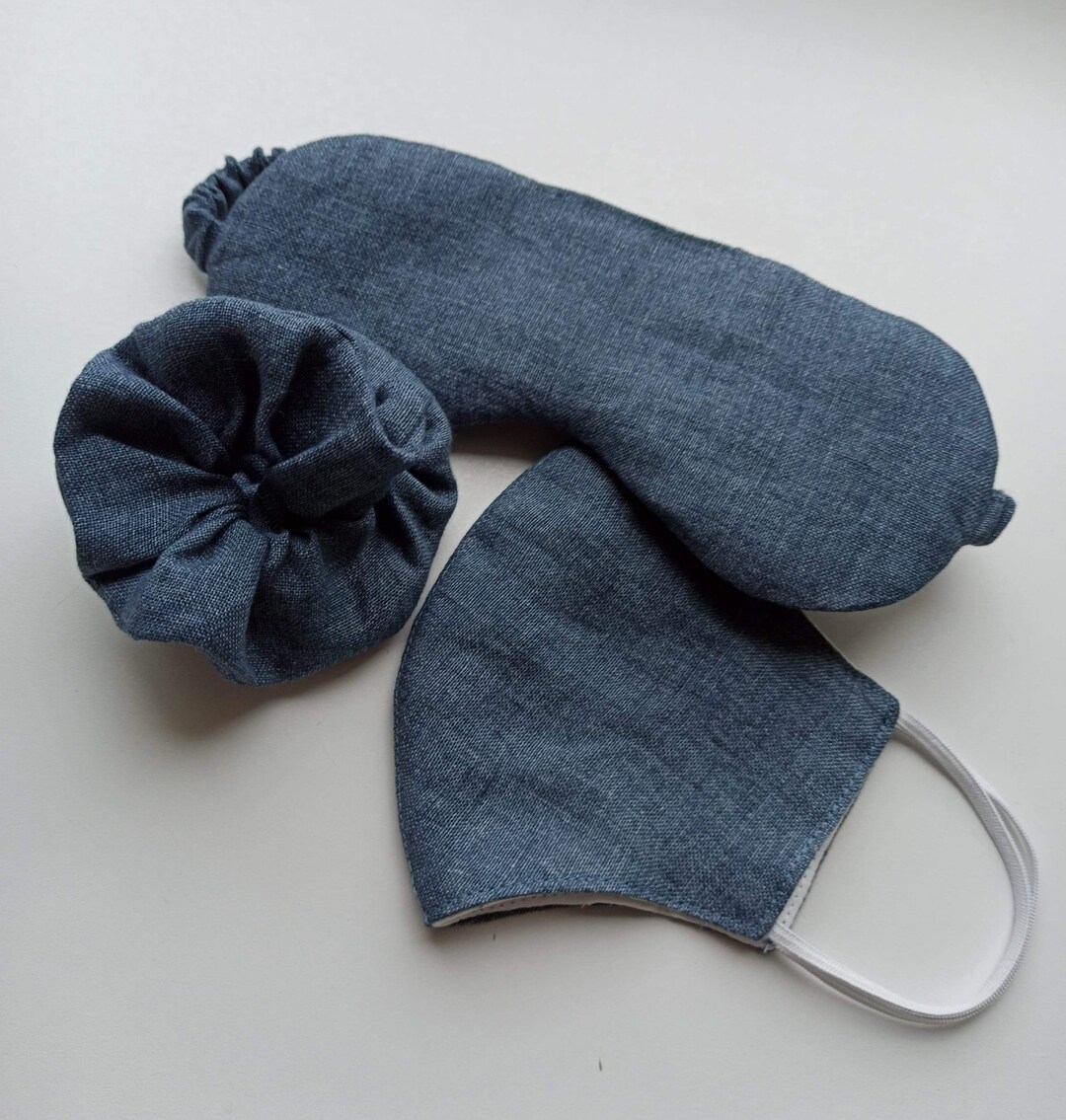 Linen Face Mask , Eye Mask , Scrunchie , Washable and Reusable ,face ...