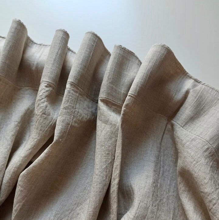 Linen Curtain, Washed Linen Curtain Panel, Linen Curtain, Custom ...