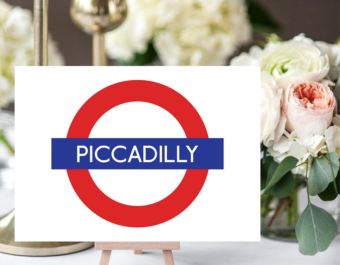 London Underground Tube Wedding Table Names - Etsy