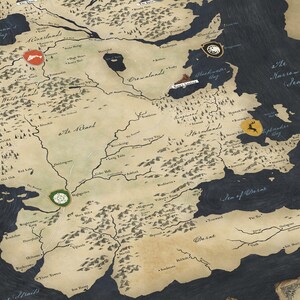Game of Thrones Westeros Wedding Table Plan- Seating Plan- Stark ...