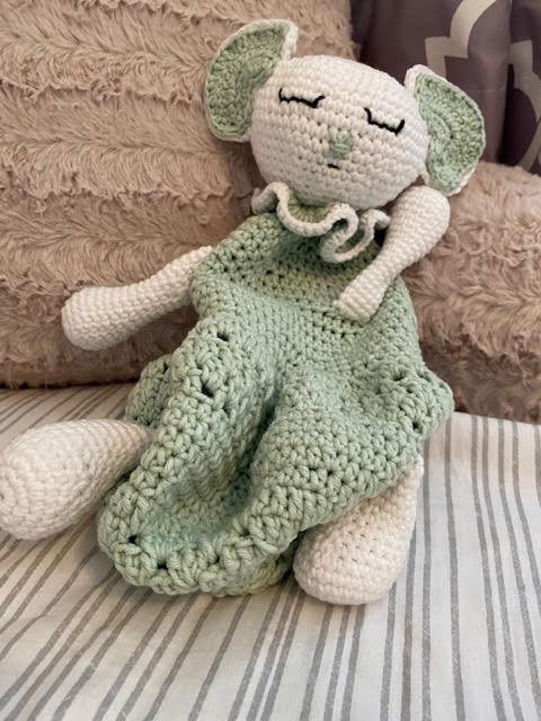 Baby Lovey, Crocheted Lovey, Lamb Lovey, Lamb Crocheted Lovey, Baggy ...