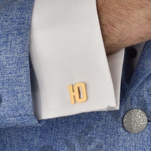 Custom Number Cufflinks, Sport Number, Double Thickness in Gold Plated ...