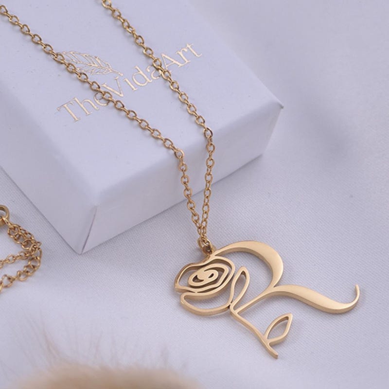 Custom Text Gold Necklace - Etsy