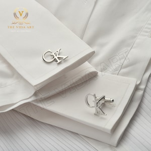 Custom Groomsmen Cufflinks, Initial Cuff Links, Numbers Cufflinks ...