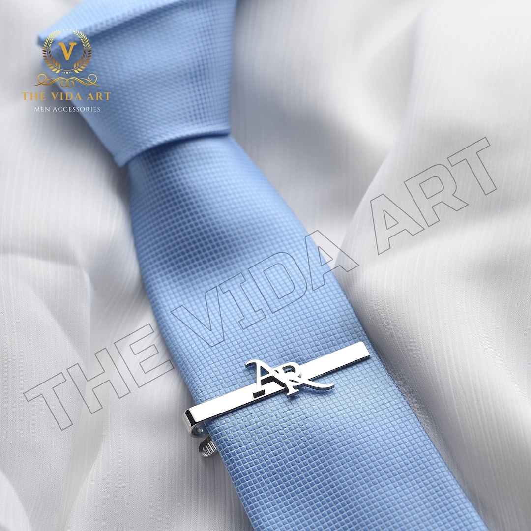 Custom Tie Clip - Wedding Tie Clip - Initials Tie Clip - Christmas Tie ...