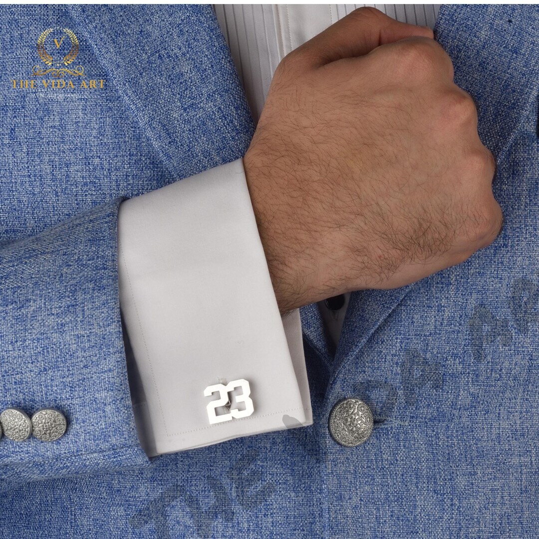 Custom Number Cufflinks, Sport Number, Double Thickness in Gold Plated ...