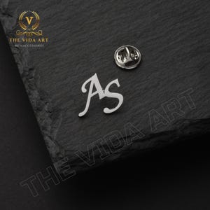 Personalized Initials Lapel Pin, Groomsmen Proposal Custom Brooches ...