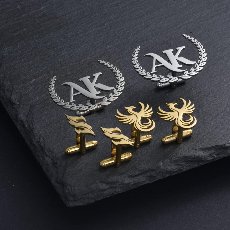 Custom Logo Cufflinks for Men, Personalised Company Logo Cuff Links ...