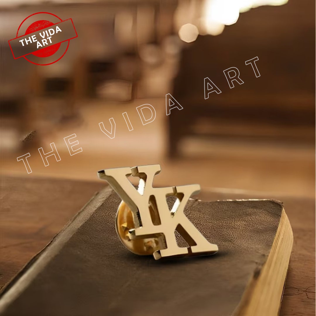 Custom Lapel Pin, Initial Enamel Pin, Groomsmen Proposal Initial Brooch ...