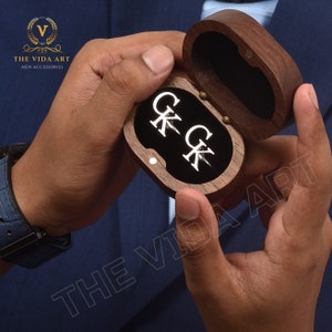 Custom Groomsmen Cufflinks, Initial Cuff Links, Numbers Cufflinks ...