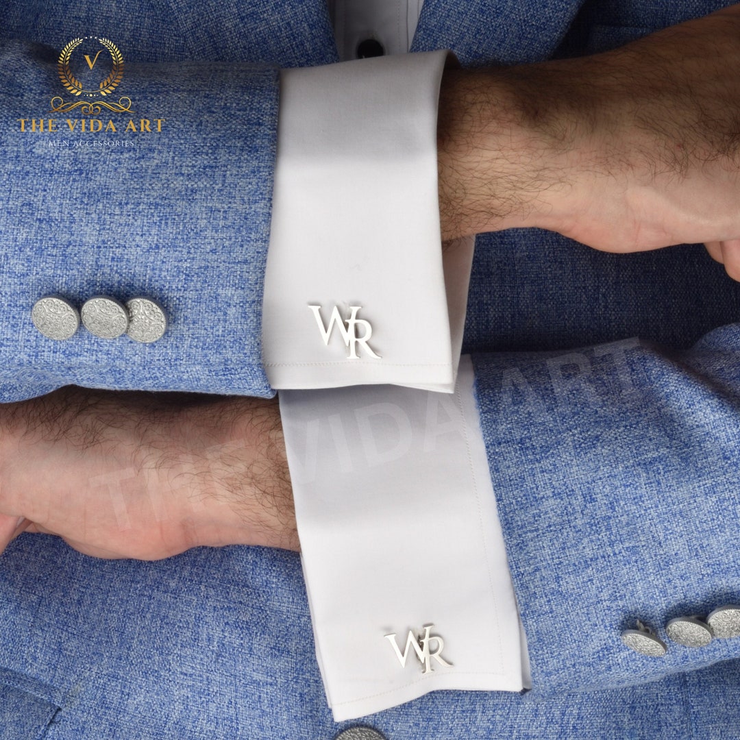 Custom Cufflinks, Initial Cuff Links, Groomsmen Gifts, Groom Wedding ...