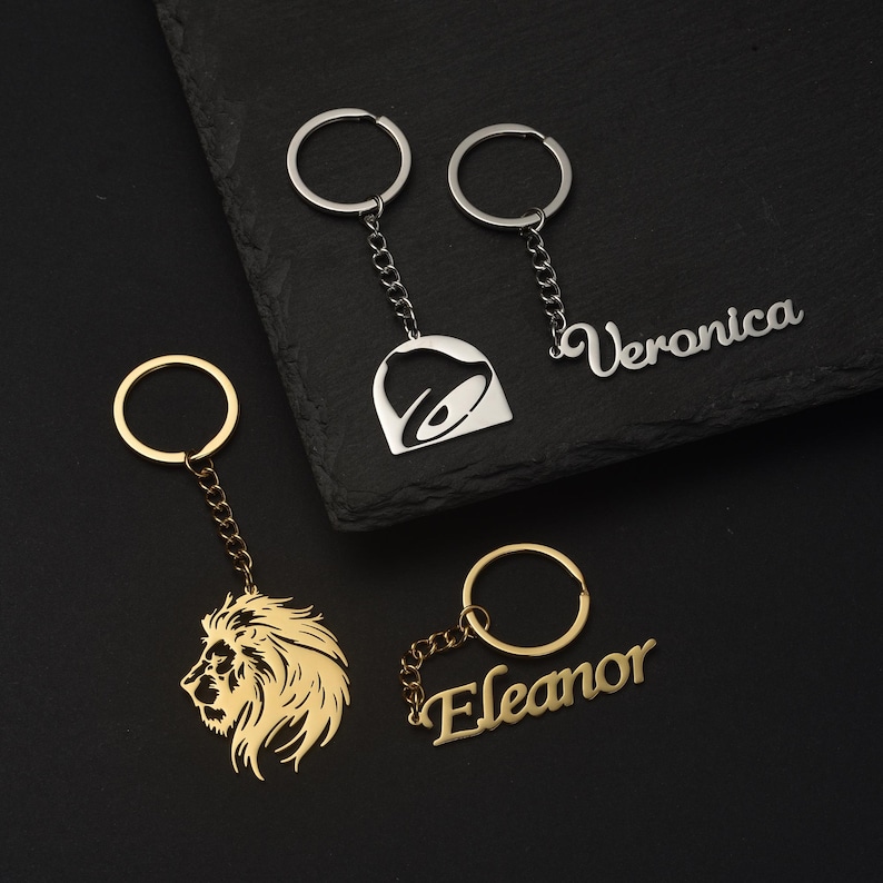 Custom Company Logo Keychain, Personalized Corporate Gift, Stainless ...
