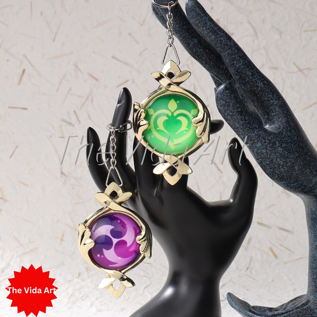 Personalized High-quality Genshin Impact Visions, Metal Keychain With ...