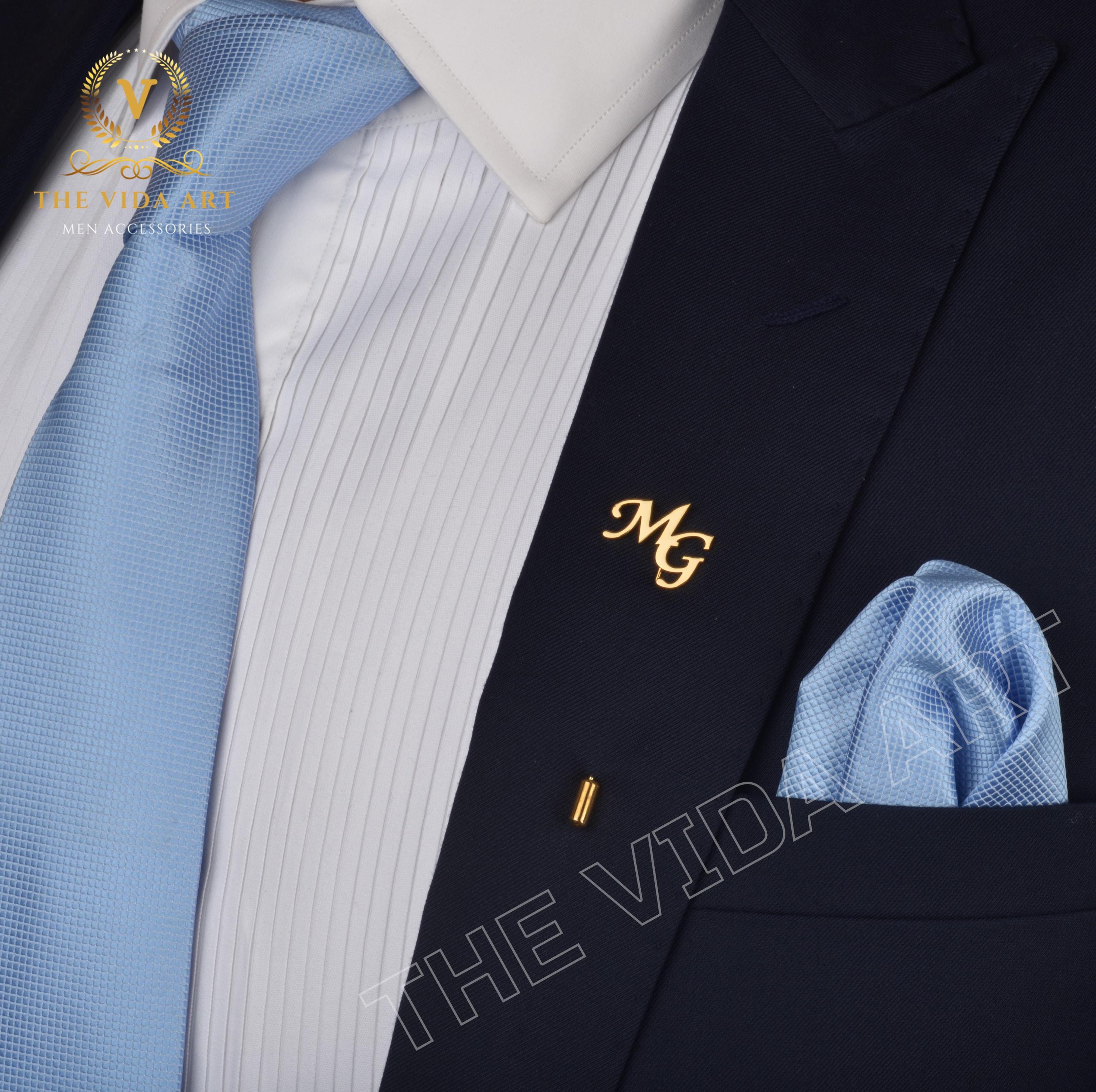 Custom Lapel Stick Pin, Enamel Pin, Groomsmen Proposal, Initial Lapel ...