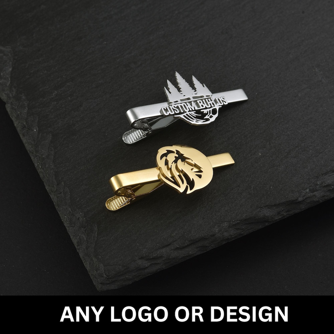 Custom Company Logo Tie Clip, Personalized Tie Clip for Business ...