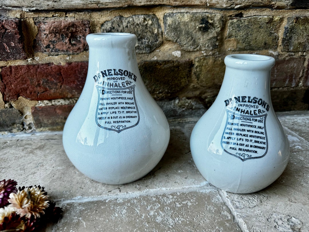 Antique Victorian Extra Large Dr Nelson’s Inhaler | White Ironstone ...