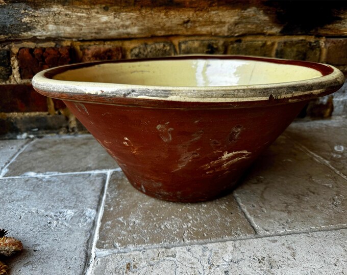 Antique Extra Large 19th Century French Pancheon Dairy Dough Bowl ...