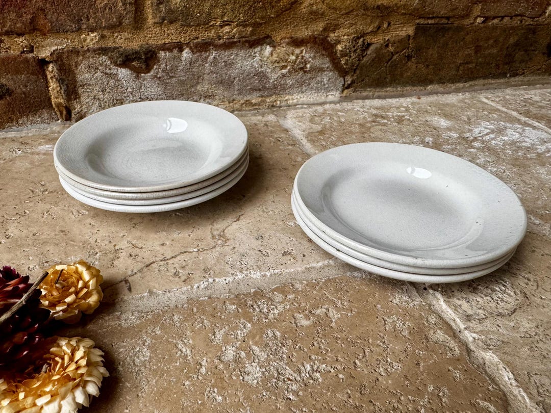 Vintage French Ironstone Butter Pat: Small White Side Plate - Etsy