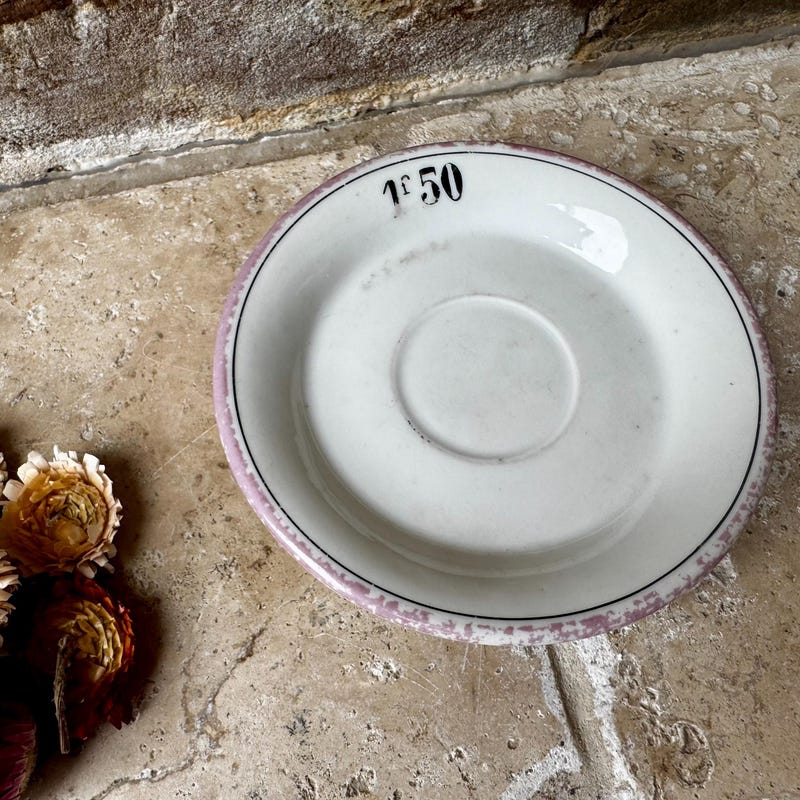 Antique French Cafe Plates - Etsy UK