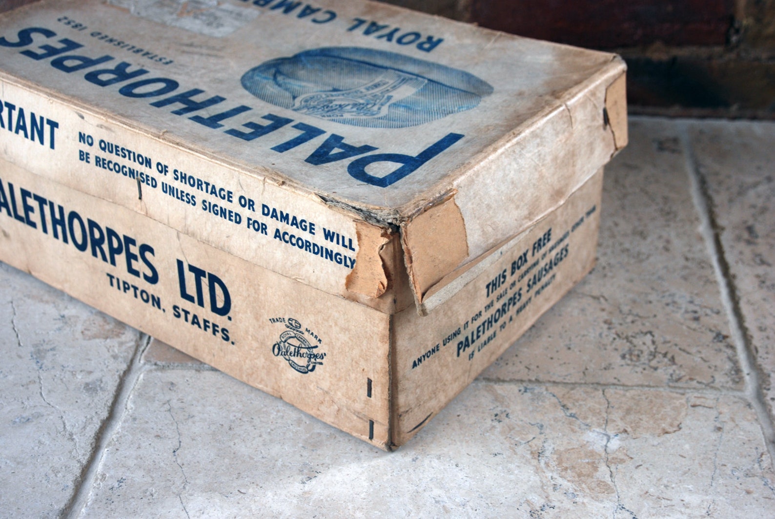 Antique Cardboard Transport Box for Palethorpes Sausages | Etsy