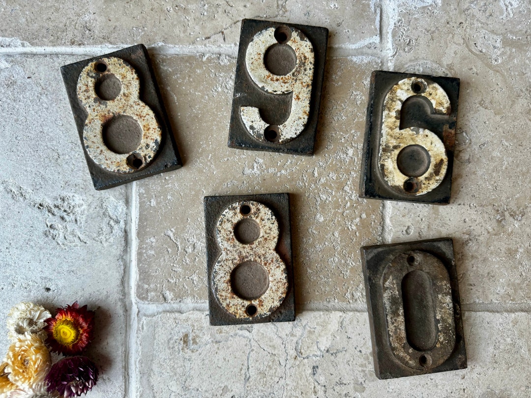 Antique Victorian Railway Marker Numbers | Cast Iron Numbers | Vintage ...