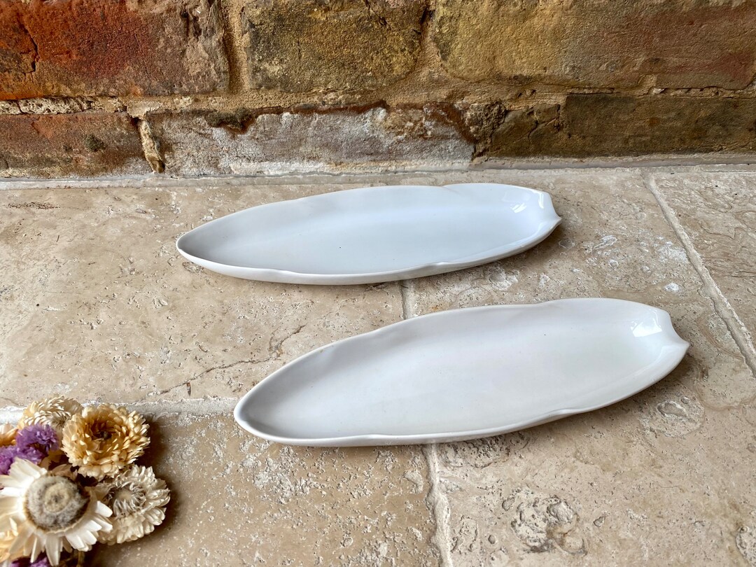 Vintage English White Ironstone Corn Dishes | TG Green Spectrum Serving ...
