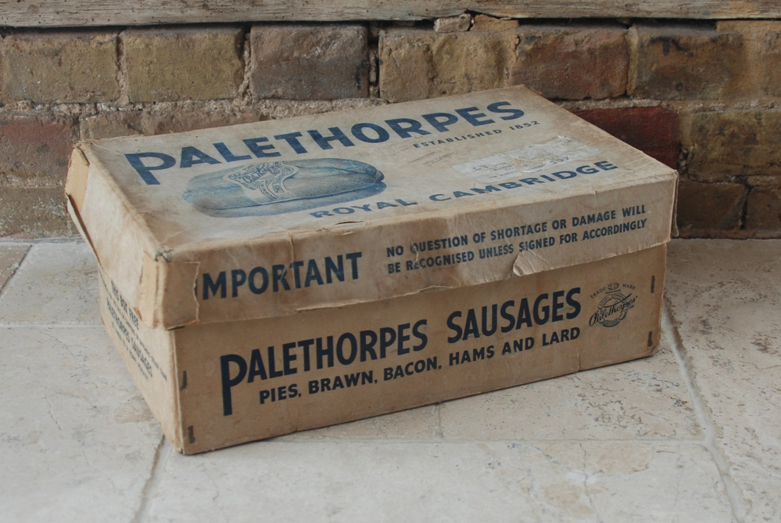 Antique Cardboard Transport Box for Palethorpes Sausages | Etsy