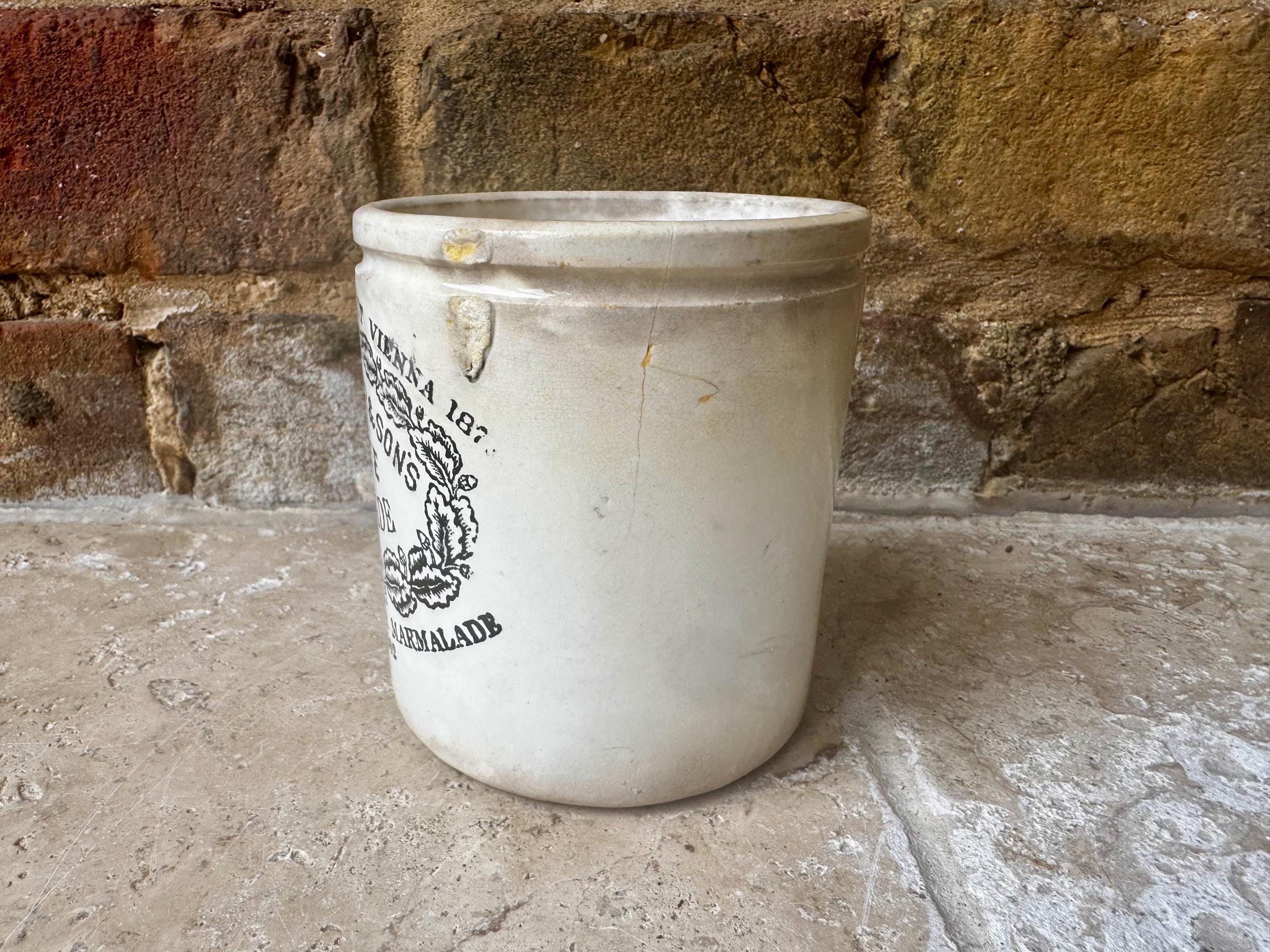 Antique James Keiller Marmalade Pot: Victorian Ironstone, Chubby One ...
