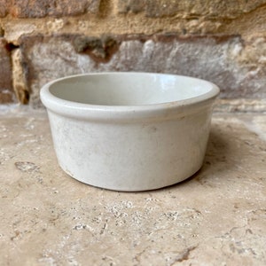 Rare Antique Victorian White Ironstone Paste or Potted Meat Pot ...