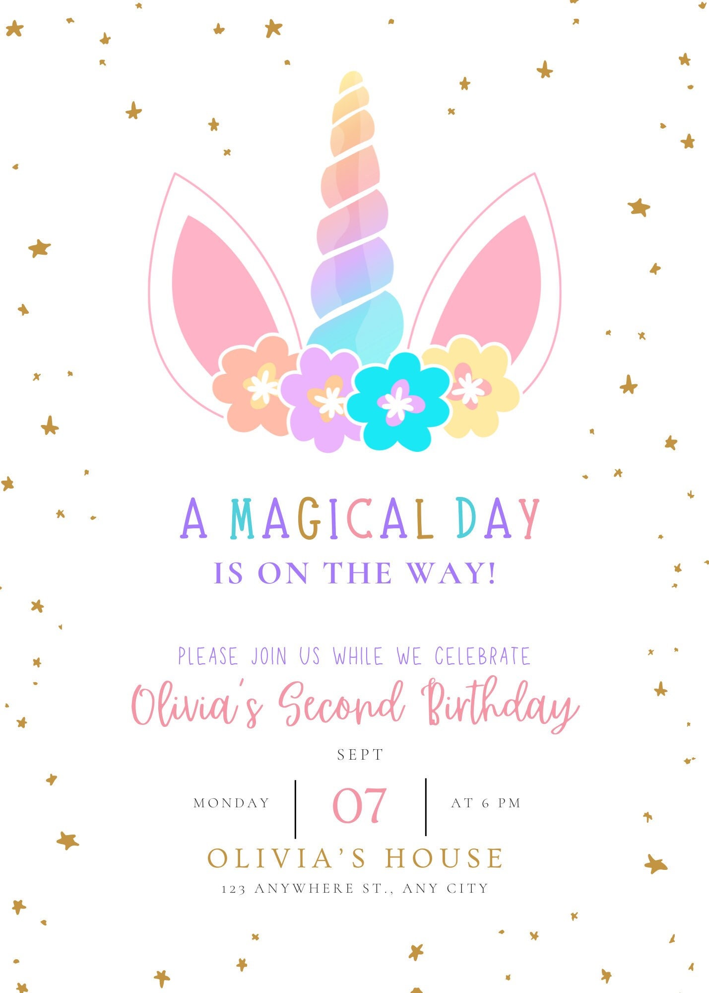 A Magical Day - Birthday Invitation - Etsy