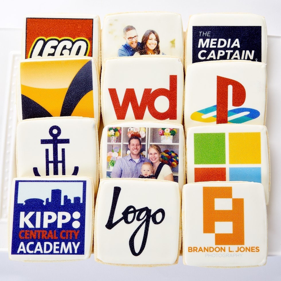 Custom Logo Cookies - Etsy