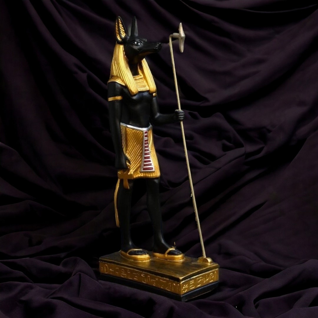 Rare Anubis Statue Egyptian God of Mummification/death Handcrafted ...