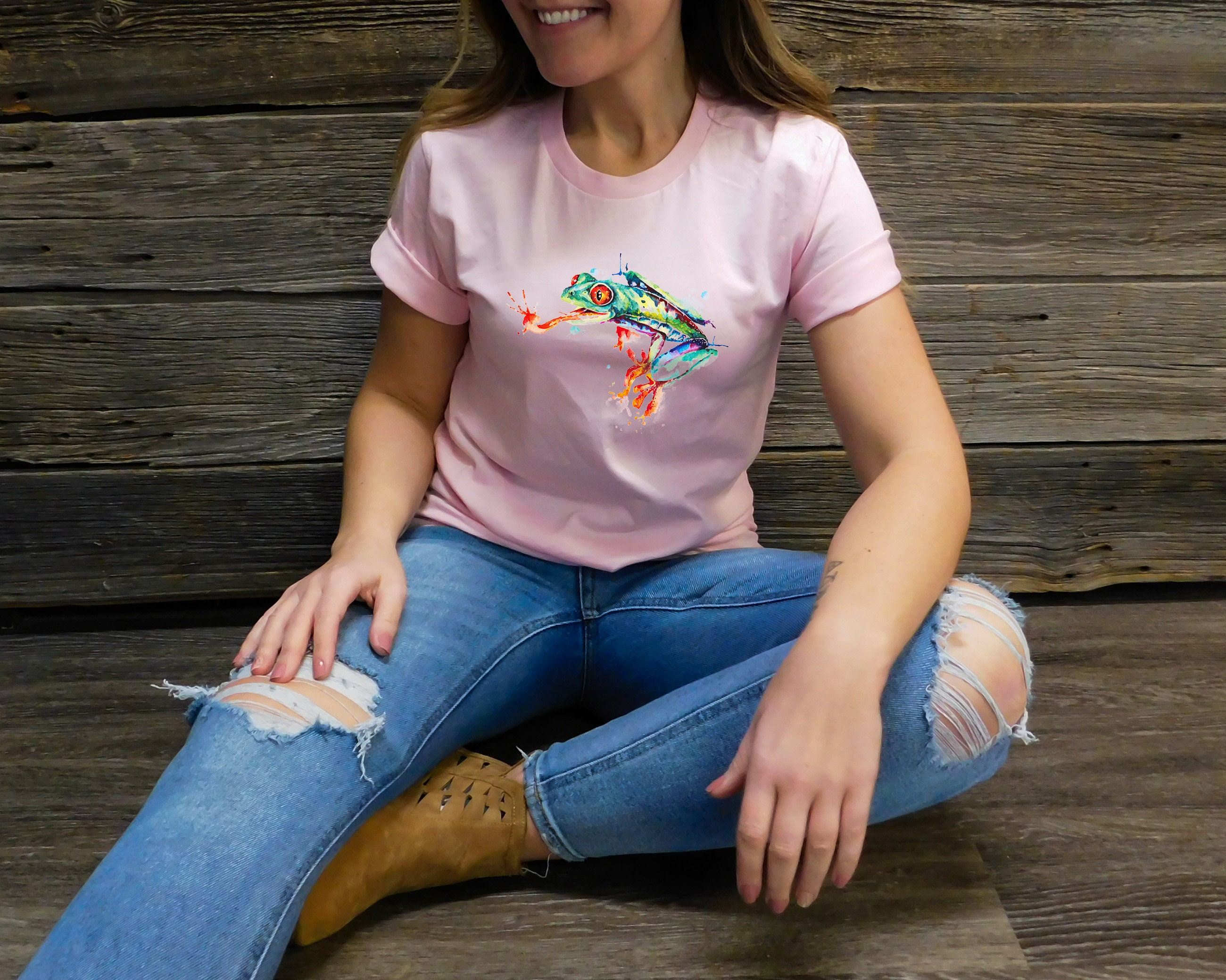 Watercolor Tree Frog, Frog Shirt, Nature Outdoor Shirt, Nature Tee ...