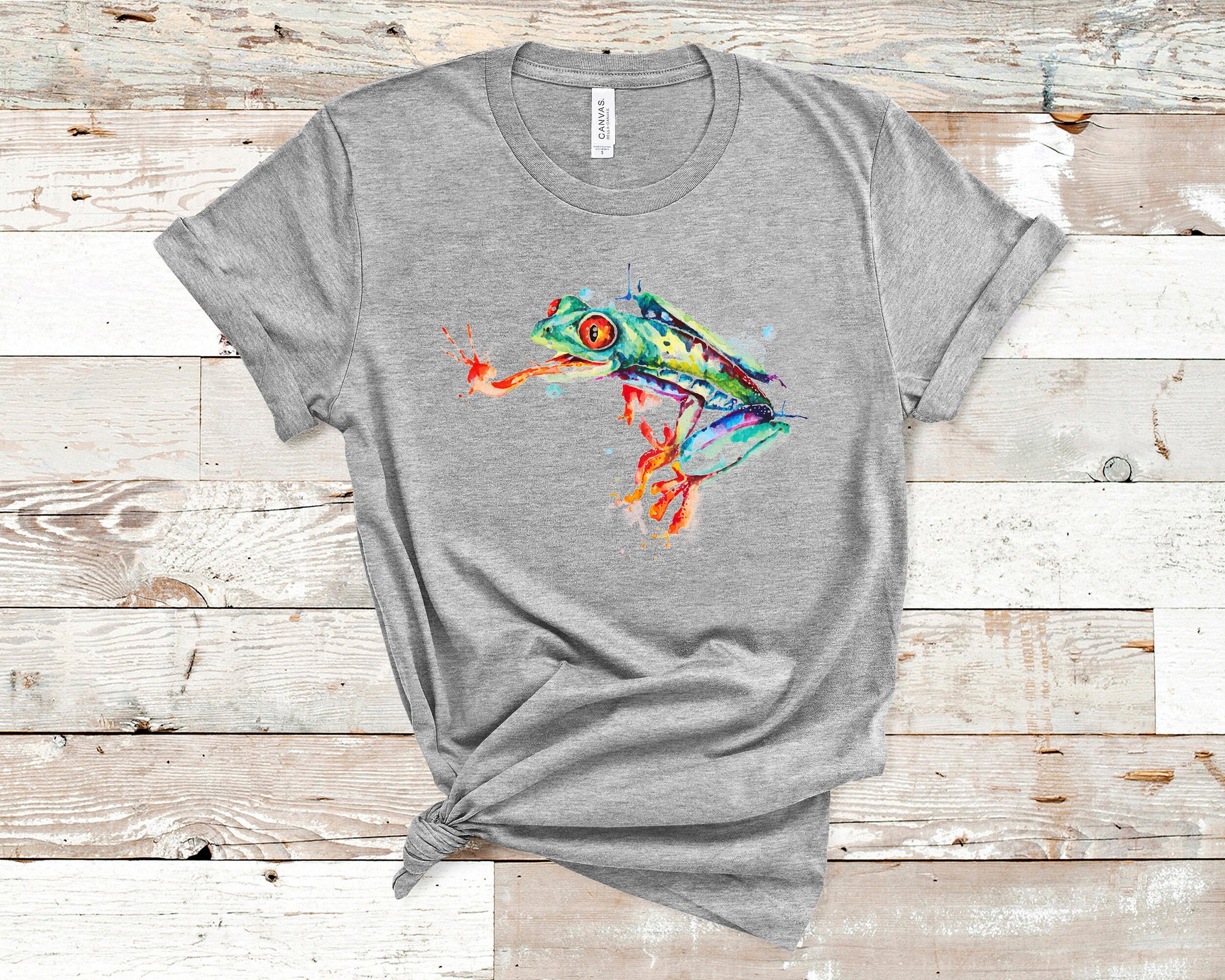 Watercolor Tree Frog, Frog Shirt, Nature Outdoor Shirt, Nature Tee ...