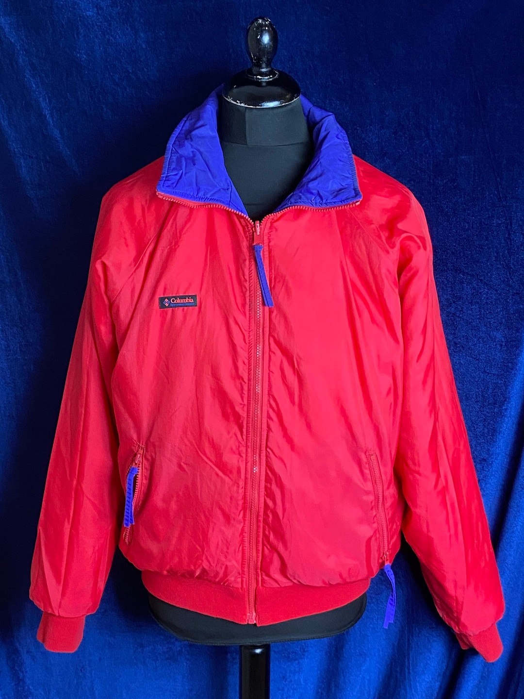 1980-90s Columbia Thinsulate Jacket Reversible 2 in 1 Light Padded Zip ...