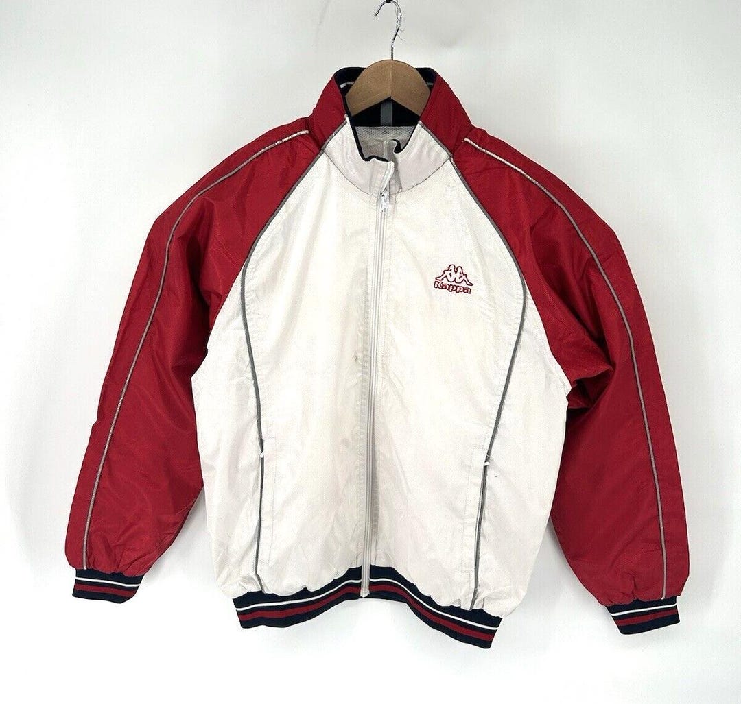 KAPPA Vintage Tracksuit Jacket Trackie Red & White 90s Mens Large - Etsy
