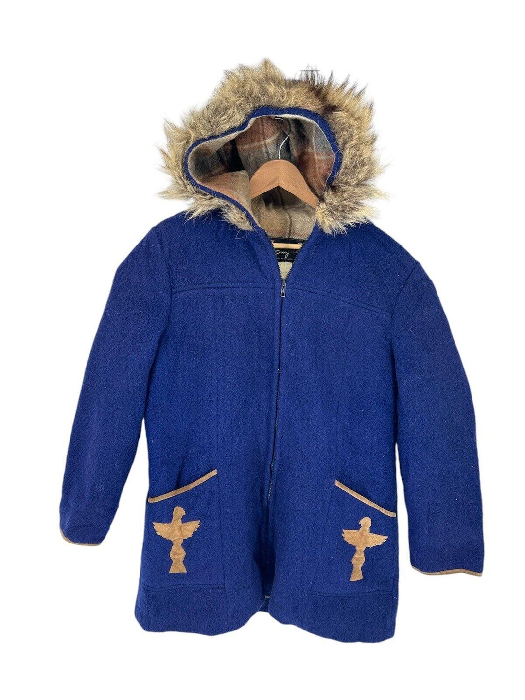 1970s Subzero Parka Fur Hood Navajo Eskimo Inuit Made in Cananda Womens ...