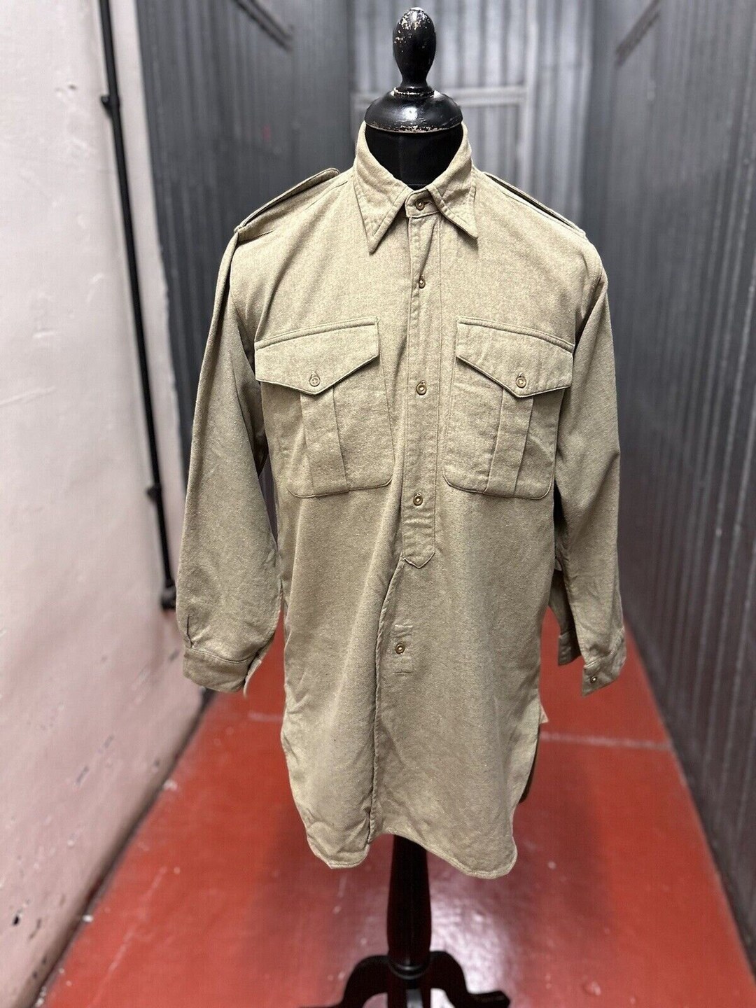 1940s 50s WW2 British Army Wool Pullover Uniform Shirt Military Surplus ...