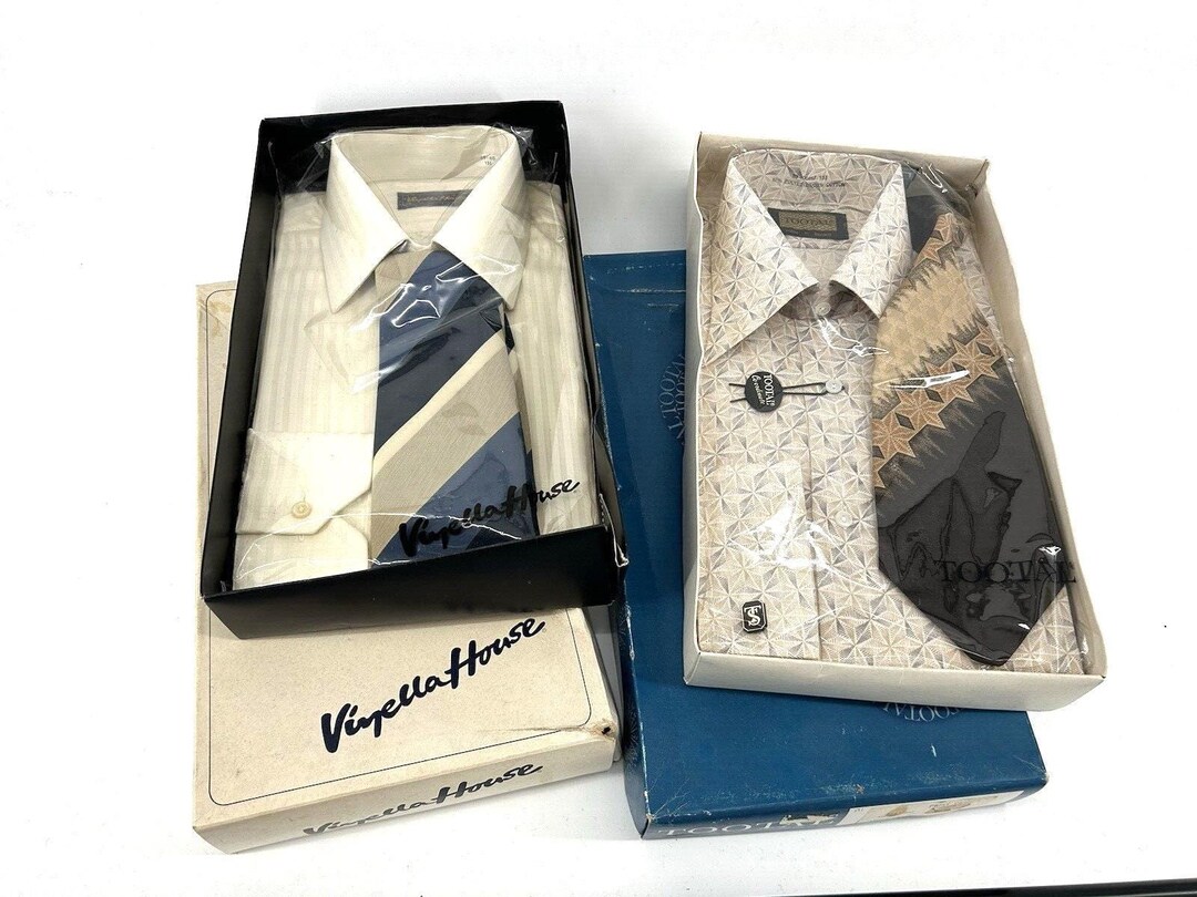 1970s Mens Shirts in Boxes Packaging Tootal Disco Retail Shop Display ...