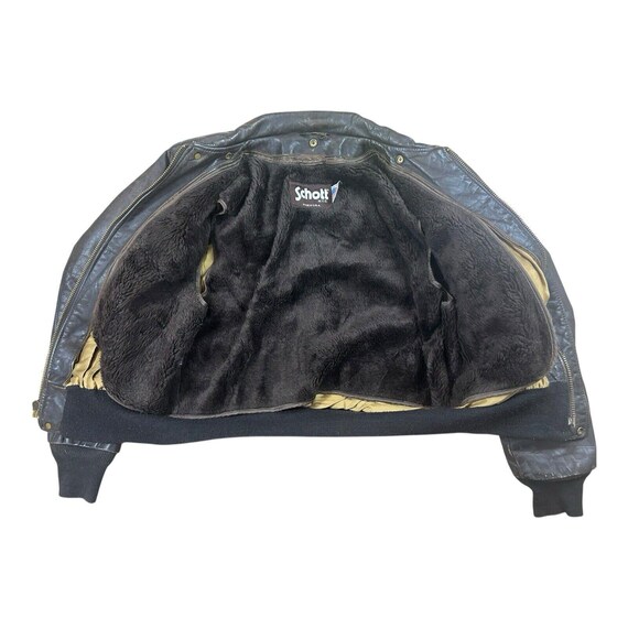 Schott Leather A2 Jacket Brown bomber USAF pilot zip … - Gem