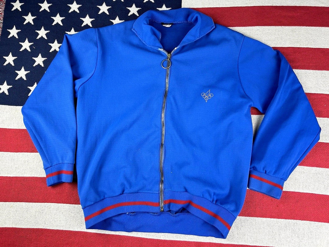 1970s Olympics Tracksuit Jacket Trackie Top Vintage Sportswear Size M ...