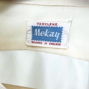 1950s 60s Mekay Shirt Cream Terylene Made in England 15'' Small - Etsy